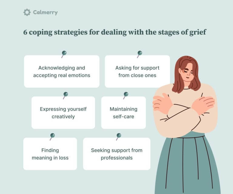 Navigating the 5 Stages of Grief & How to Cope - Calmerry