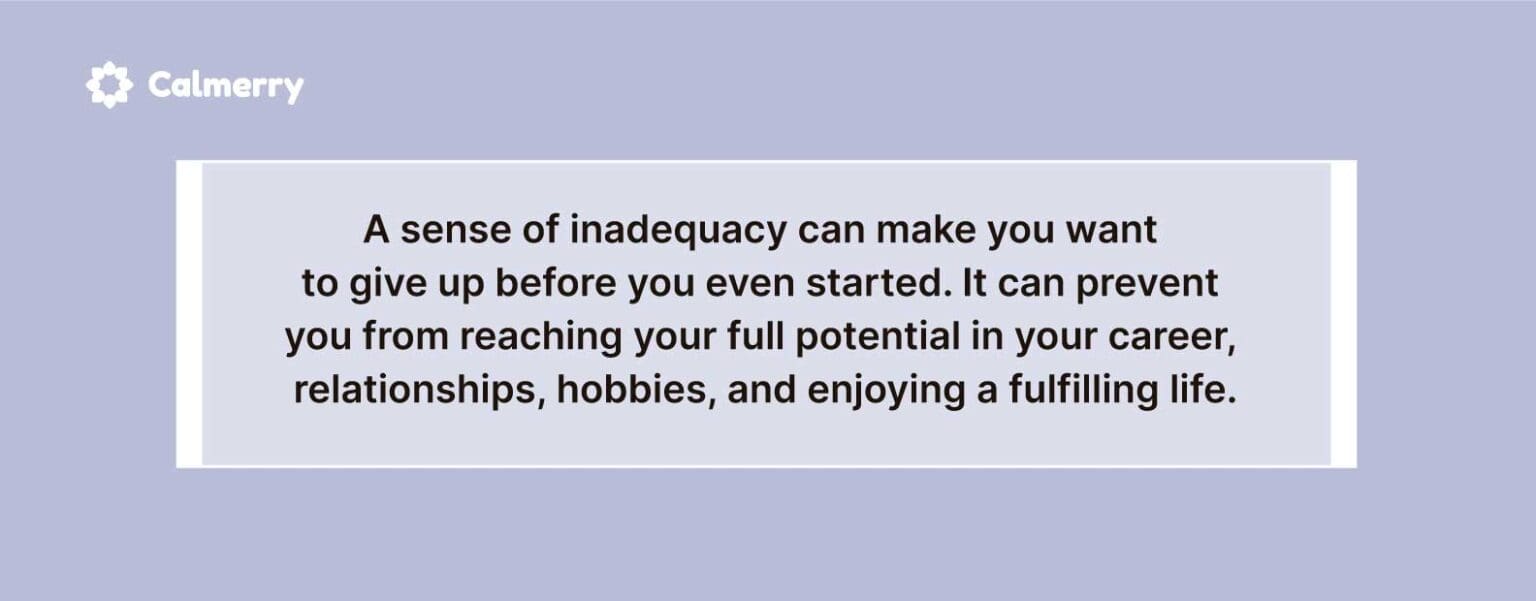 10 Ways to Stop Feeling Inadequate | Calmerry