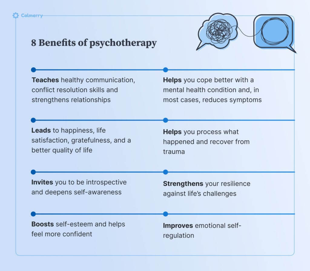 8 Benefits of Psychotherapy: Is It Helpful for Everyone? | Calmerry