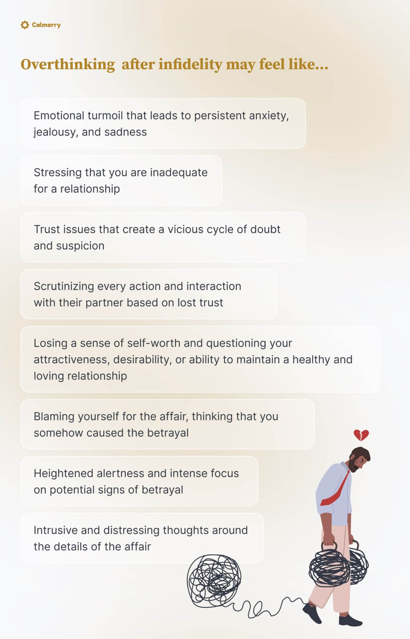 How to Stop Overthinking After Being Cheated On and Move On | Calmerry