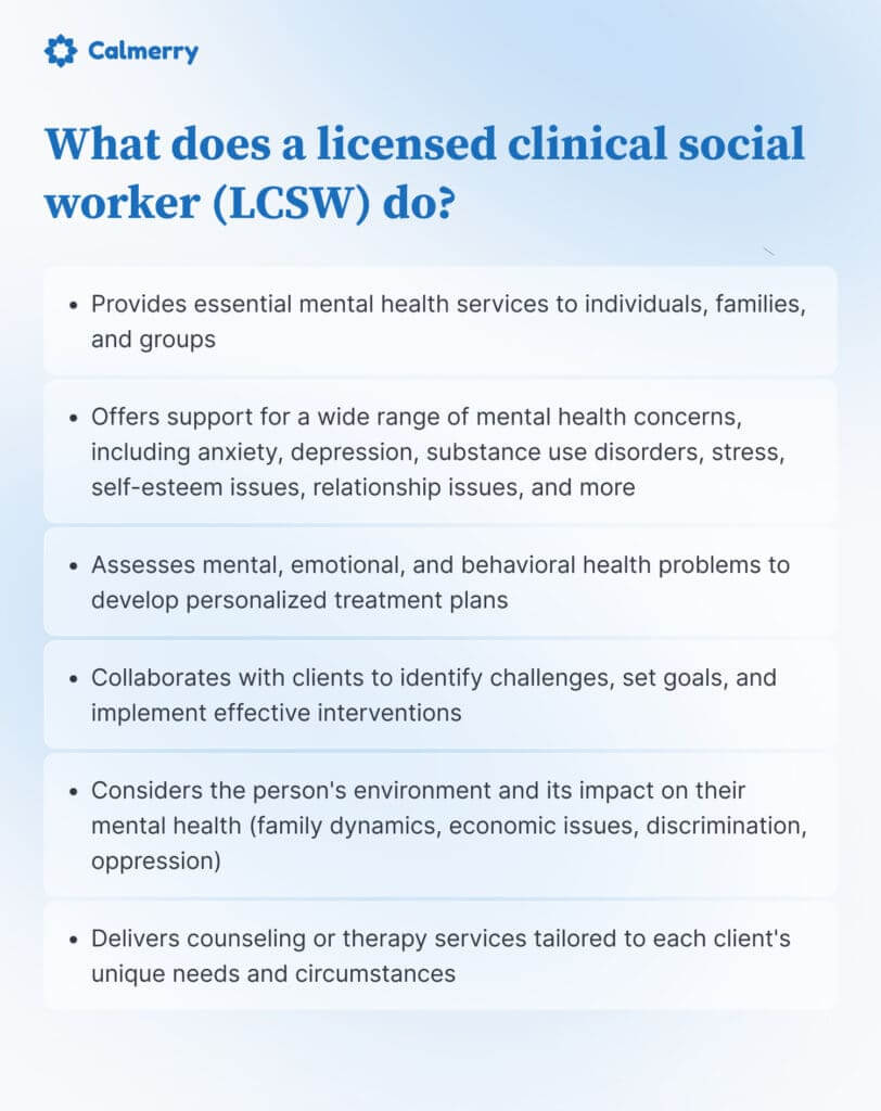 What Is a Licensed Clinical Social Worker? - Calmerry